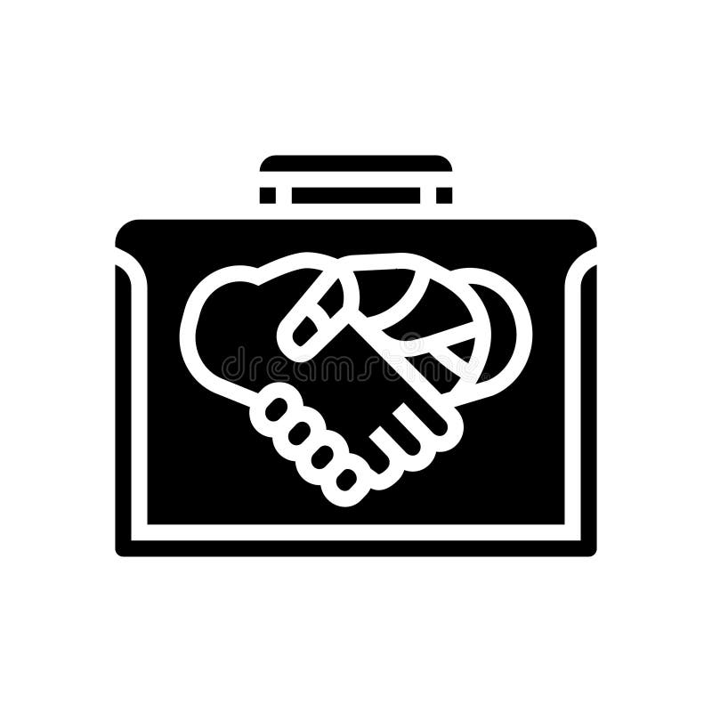 Human Ai Collaboration Glyph Icon Vector Illustration Stock ...