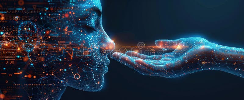 A Human and an AI Interacting, Showcasing the Potential for a ...