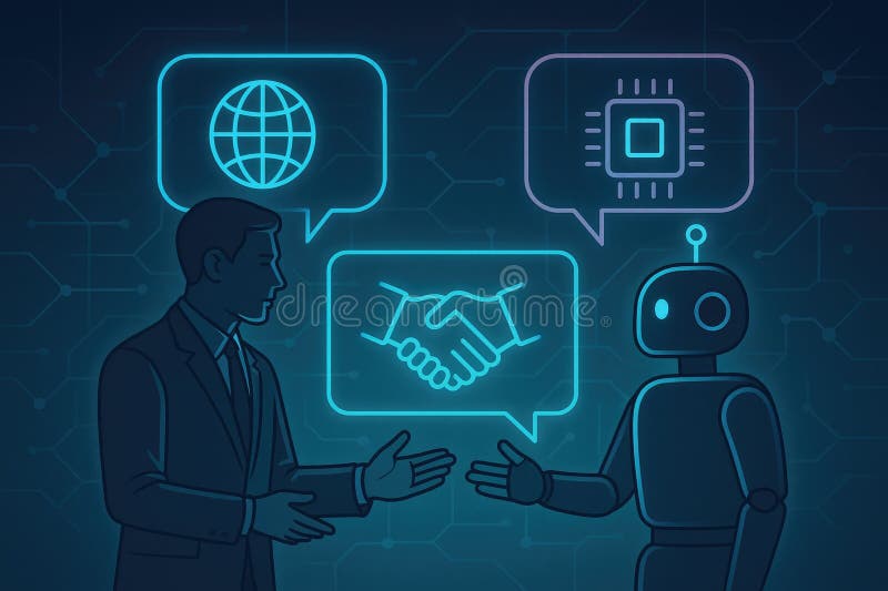 Human and Ai Partnering Global Technology Collaboration Stock ...