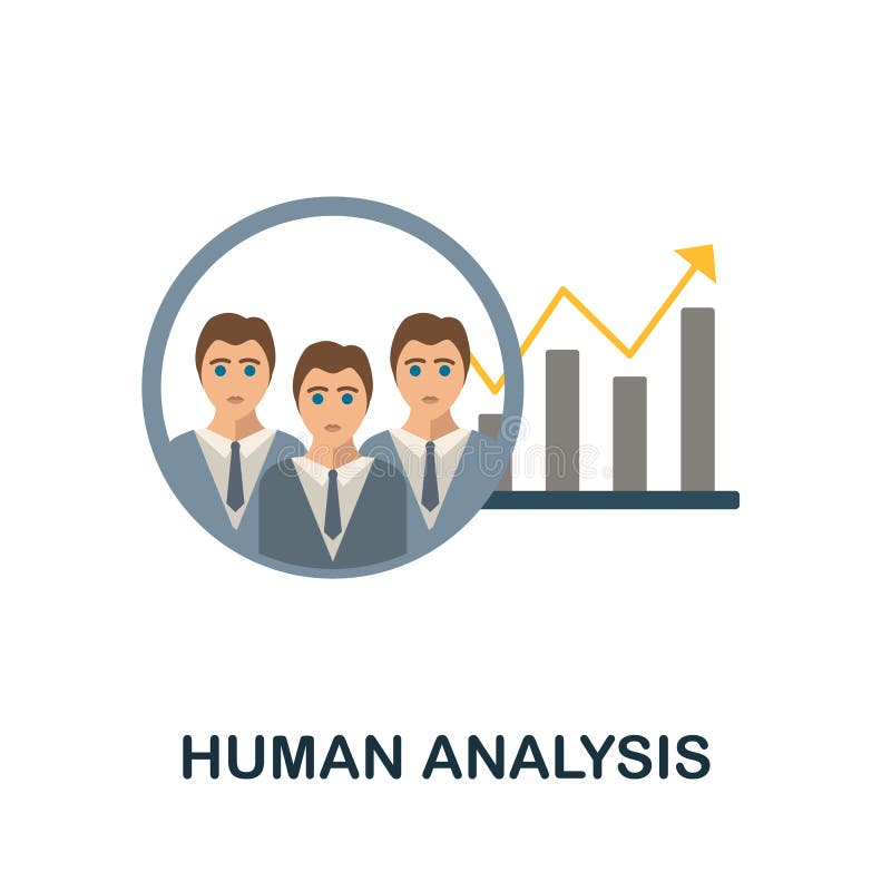 Human Analysis Flat Icon. Colored Element Sign from Recruitment ... Human Analysis Flat Icon. Colored Element Sign from Recruitment ...