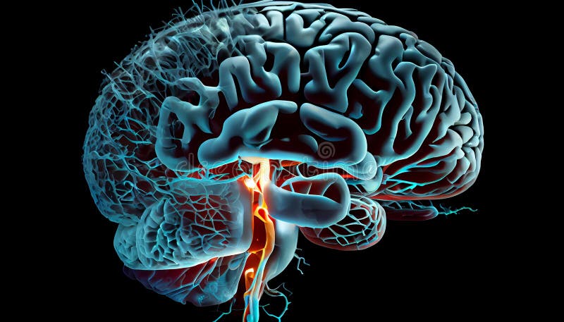 Human Anatomy in Blue Abstract Digital Design ,generative AI Stock ...