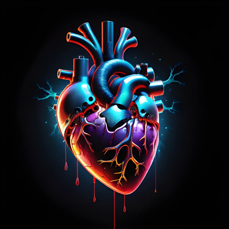 Human Anatomy Heart Human Organ. 3d Illustration Stock Illustration ...