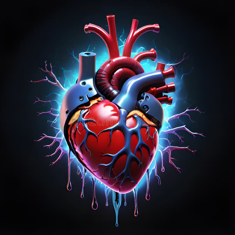 Human Anatomy Heart Human Organ. 3d Illustration Stock Illustration ...