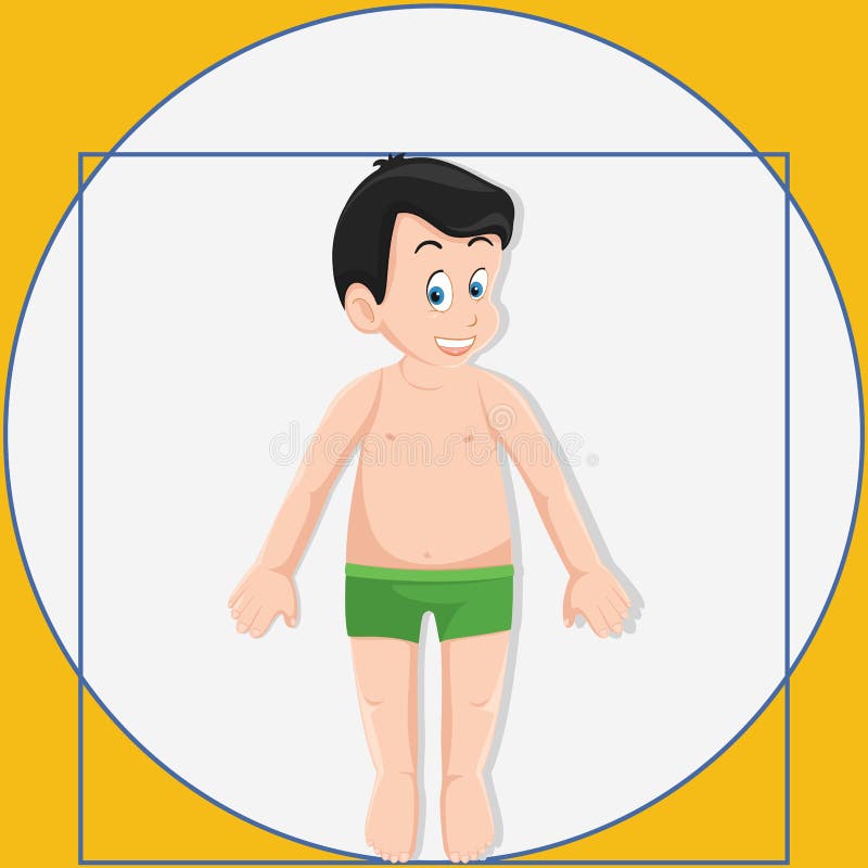 A Boy Showing Parts of the Body Stock Vector - Illustration of knee ...
