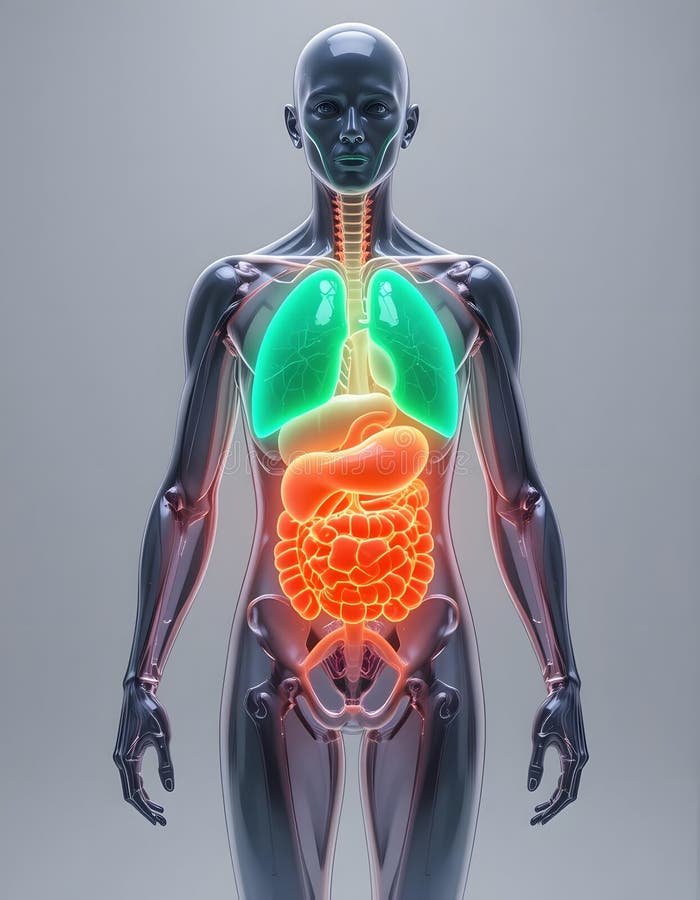 Human Anatomy Internal Organs: Lungs, Digestive System, and Skeletal ...