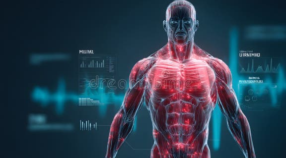 Human Anatomy Scan stock illustration. Illustration of diagram - 389787559