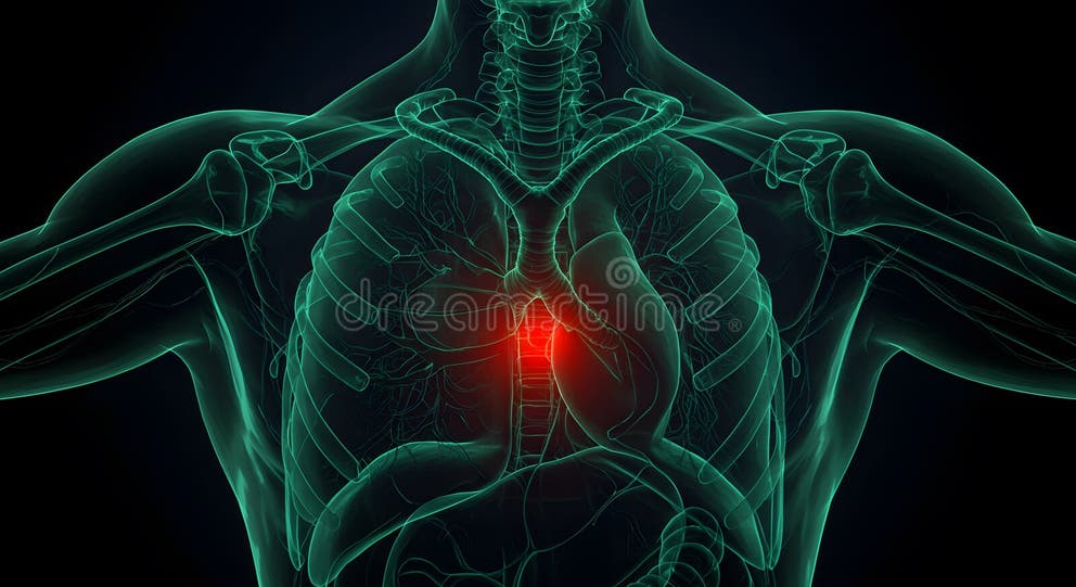 Human Anatomy Thorax 3D Model: Visualization of Internal Organs and ...