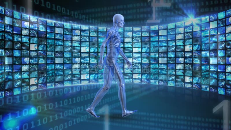 Human anatomy walking stock footage. Video of generated - 145009564
