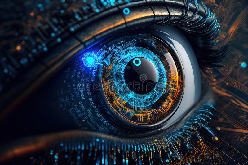 Human Android Cyborg Eye Futuristic Control Protection Personal ...