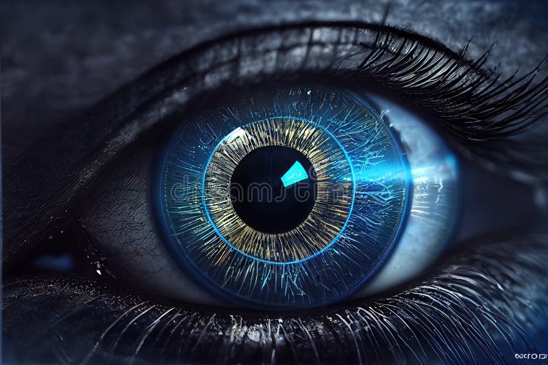 Human Android Cyborg Eye Futuristic Control Protection Personal ...