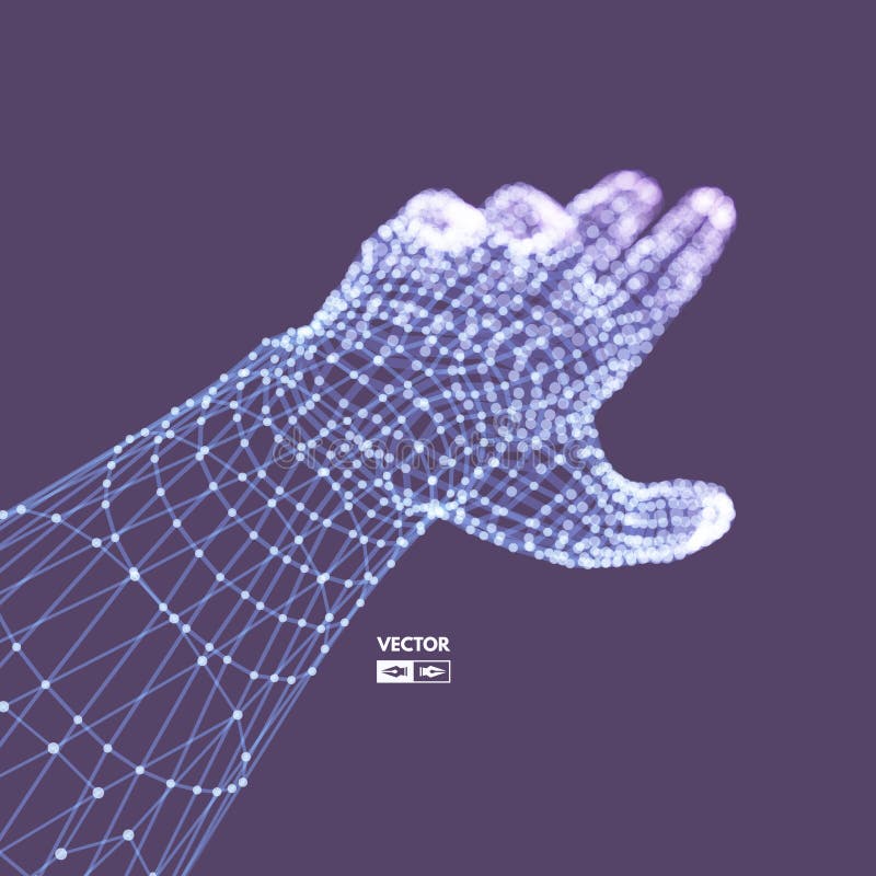 Human Arm. Hand Model. Connection Structure. Future Technology Concept ...