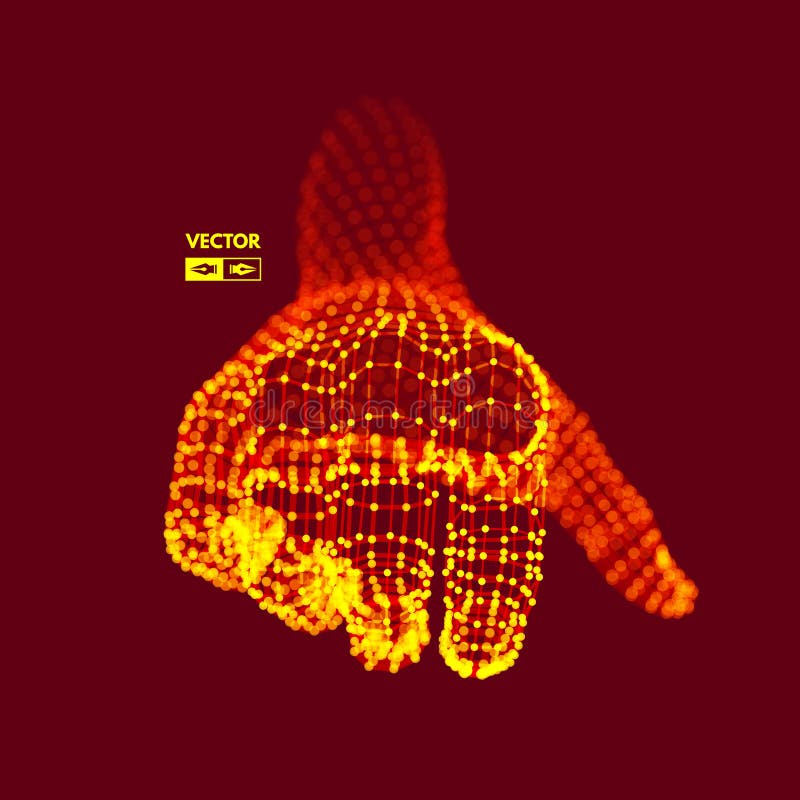 Human Arm. Hand Model. Connection Structure. Future Technology Concept ...