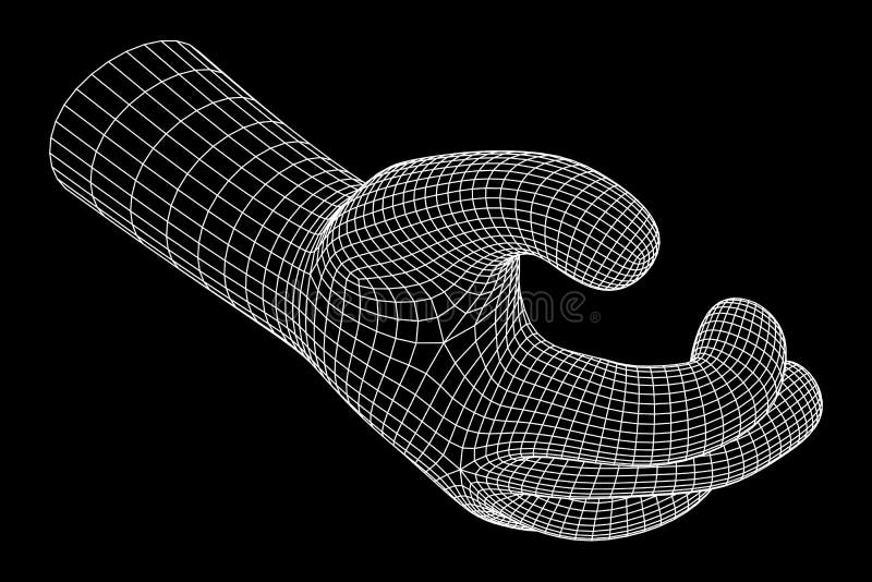 Human Arm wireframe stock vector. Illustration of idea - 114737209