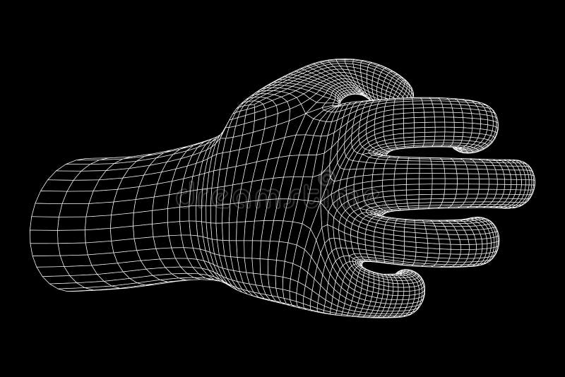 Human Arm wireframe stock vector. Illustration of network - 114474960