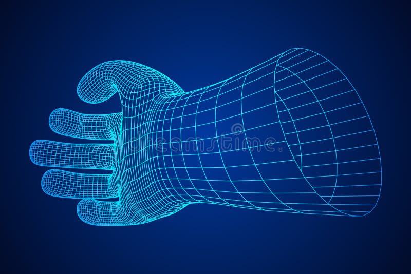 Human Arm wireframe stock vector. Illustration of finger - 114475000