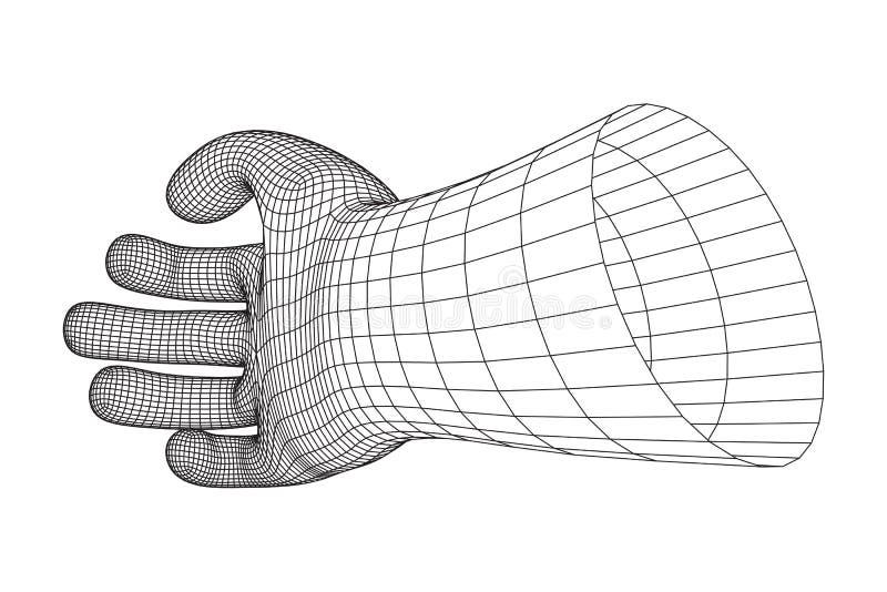 Human Arm wireframe stock vector. Illustration of concept - 114585231
