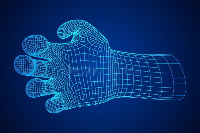 Human Arm wireframe stock vector. Illustration of mesh - 114420325