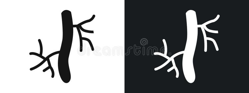 Human Artery Icon Linear Graphics Set Vector in Black Stock ...