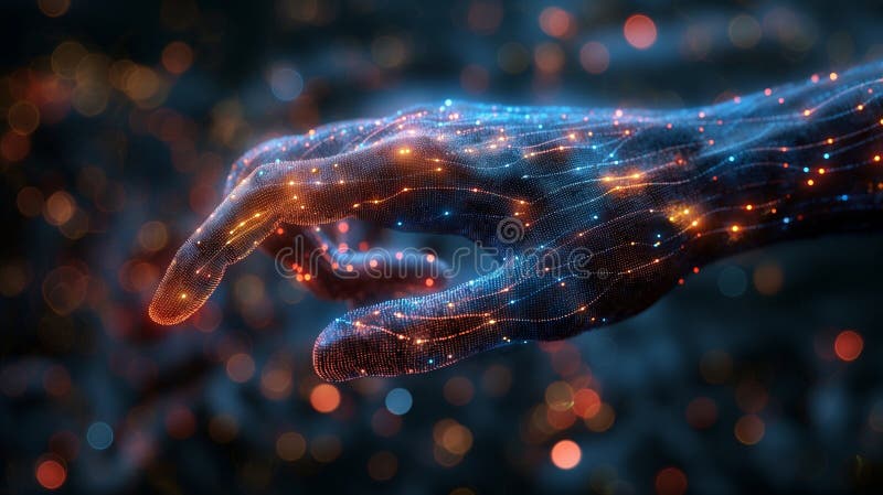 Human and Artificial Intelligence Interaction Concept. Artificial ...