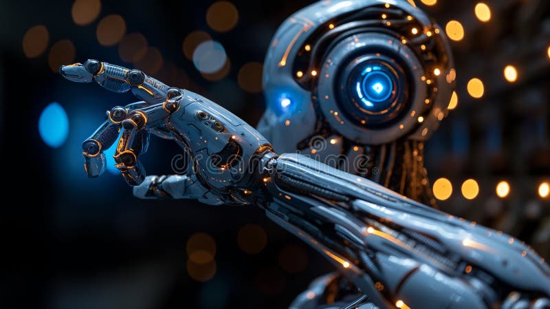 Human and Artificial Intelligence Interaction Concept. Artificial ...