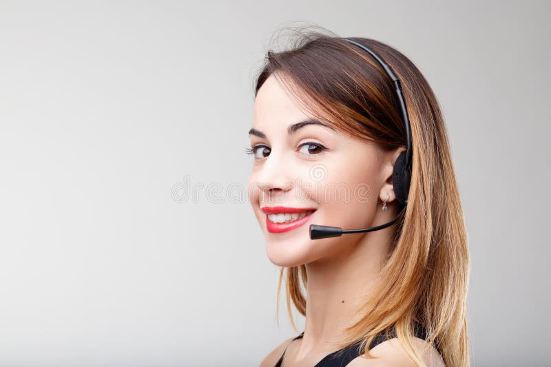 Human Assistant, Professional Headset, Multilingual Communicator Stock ...
