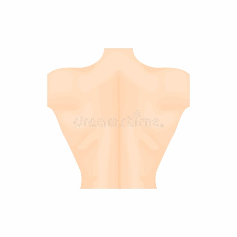 Human Back Icon in Cartoon Style Stock Vector - Illustration of figure ...