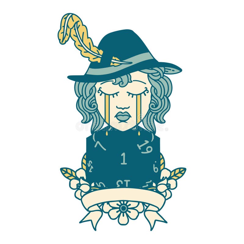 Human Bard Character Face Illustration Stock Vector - Illustration of ...