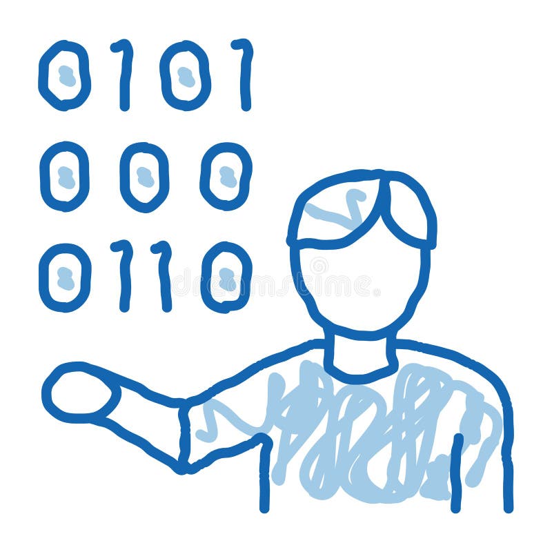 Human Binary Hand stock illustration. Illustration of learning - 69227298