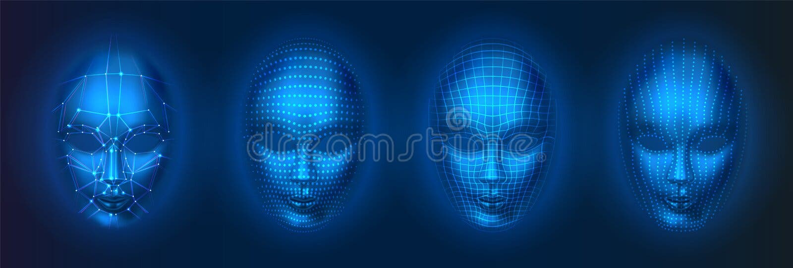 Robot or Artificial Intelligence, AI Cyber Face Stock Vector ...