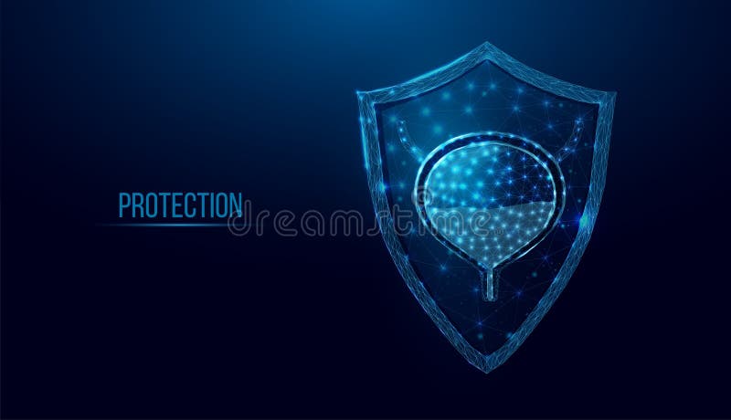 Human Bladder in Guard Shield. Medical Concept, Bladder Cancer ...