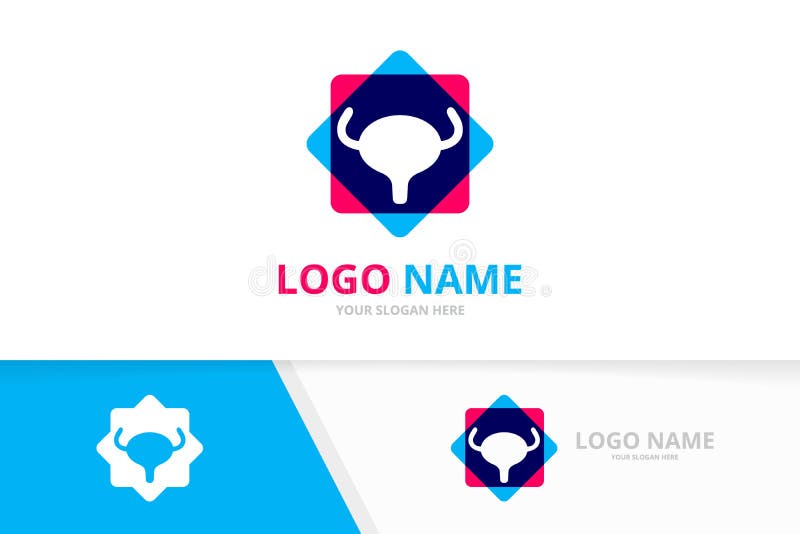 Human Bladder Vector Logo. Urinary Tract Logotype Design Template Stock ...