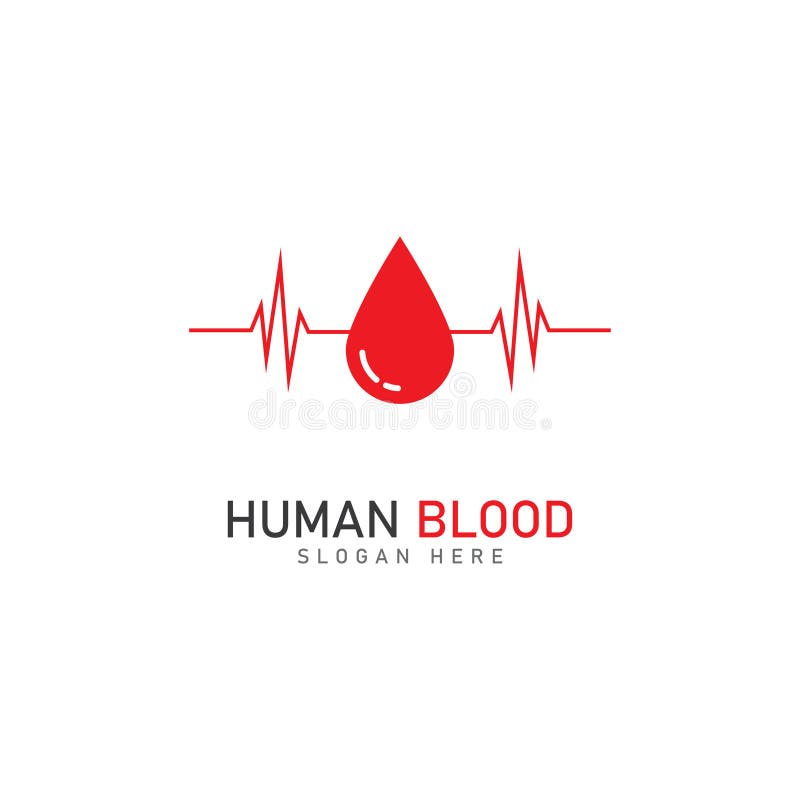 Human Blood Logo Template Vector Icon Illustration Design Stock Vector ...