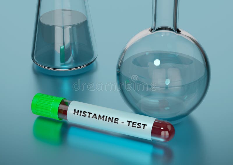 Human Blood Sample in the Tube for Testing Histamine Stock Illustration ...