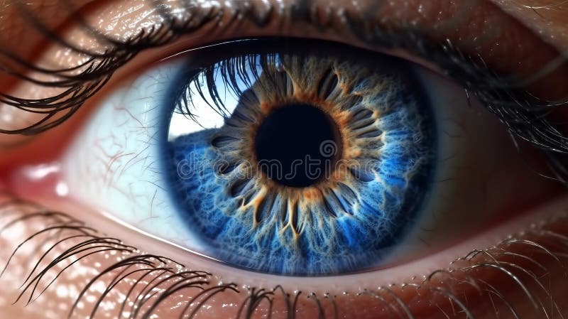 Human Blue Eye Realistic Beautiful Closeup Zoom. Generative AI Stock ... Human Blue Eye Realistic Beautiful Closeup Zoom. Generative AI Stock ...