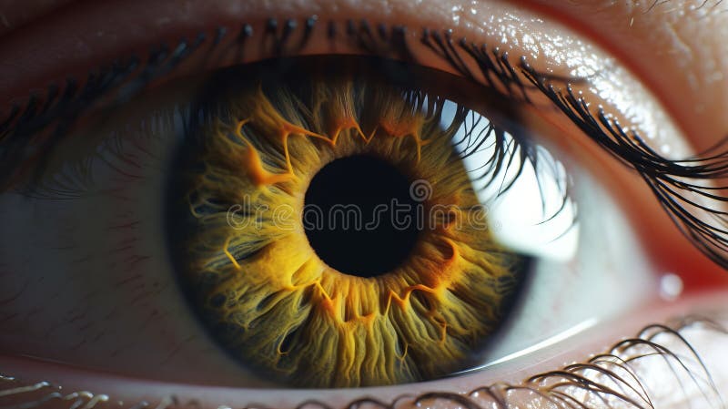 Human Blue Eye Realistic Beautiful Closeup Zoom. Generative AI. Stock ...