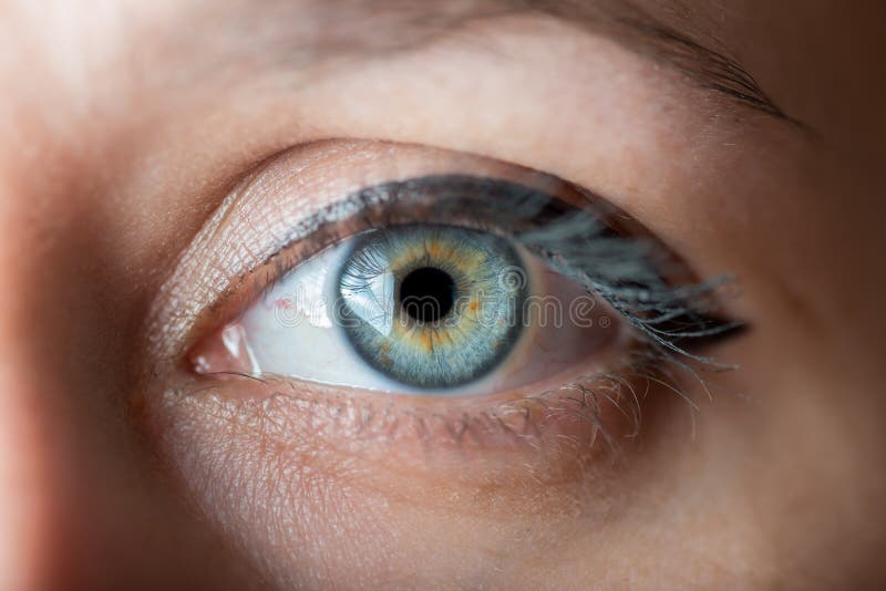 Human blue eye. stock photo. Image of inspiration, blue - 68673944