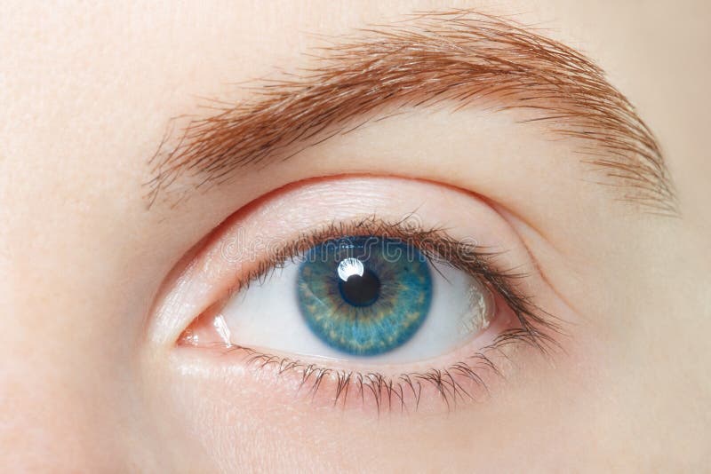 Human Blue Eye Closeup, Created by Generative AI. Stock Image - Image ...