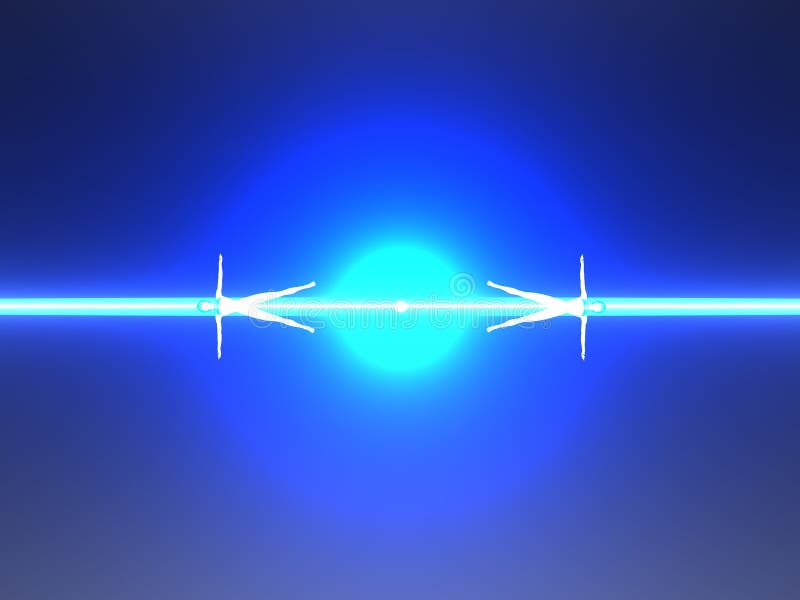 Human Bodies in Blue Power Ray Stock Illustration - Illustration of ...