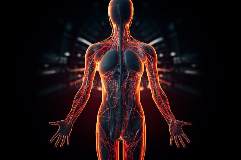 Human Body with Arterial System,Generative AI Stock Illustration ...
