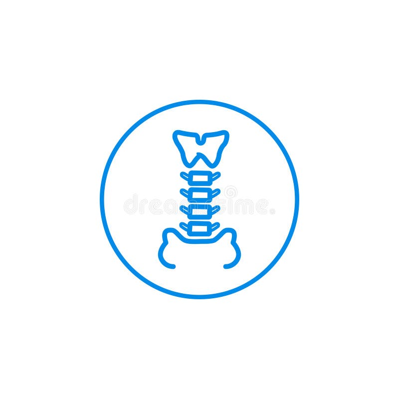 Backbone Icon Design Back Skeleton Symbol. Line Art Medical Healthcare ...