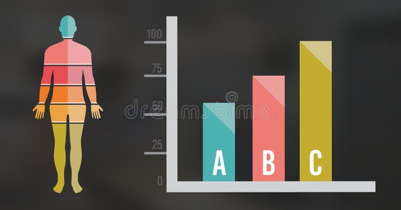Human Body Chart Statistics Stock Illustration - Illustration of ...