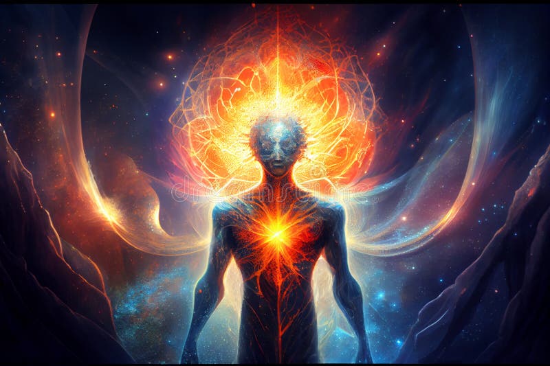 The Human Body in Connection with Space. AI Generated Stock ...