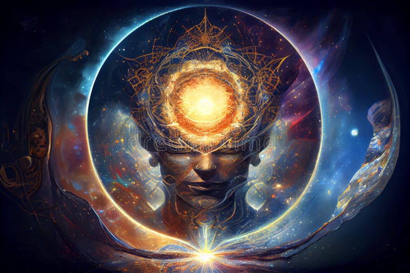 The Human Body in Connection with Space. AI Generated Stock ...