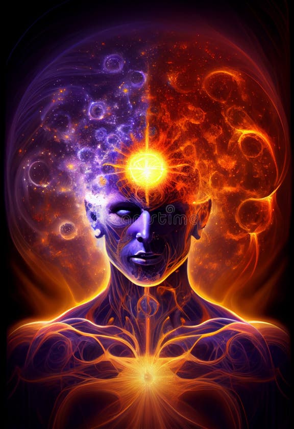 The Human Body in Connection with Space. AI Generated Stock ...