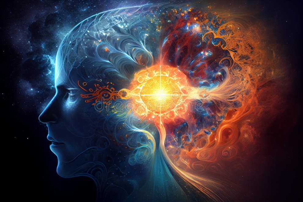 The Human Body in Connection with Space. AI Generated Stock ...