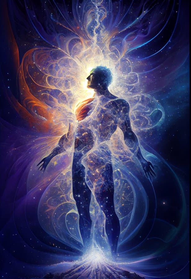 The Human Body in Connection with Space. AI Generated Stock ...