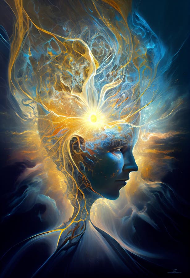 The Human Body in Connection with Space. AI Generated Stock Photo ...