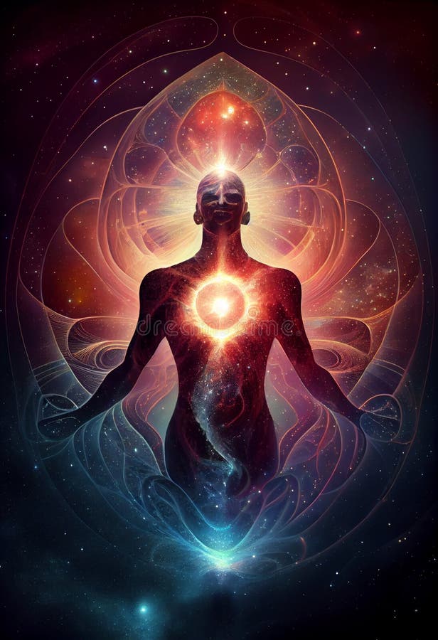 The Human Body in Connection with Space. AI Generated Stock ...