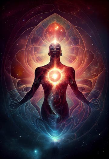 The Human Body in Connection with Space. AI Generated Stock ...