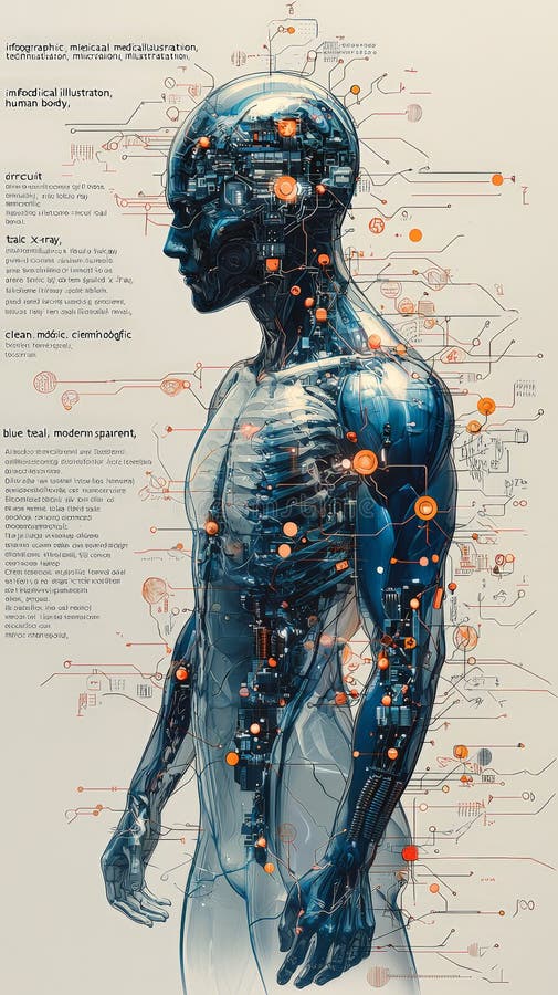 Human Body Integration of Micro-Sensors: a High-Tech Infographic ...